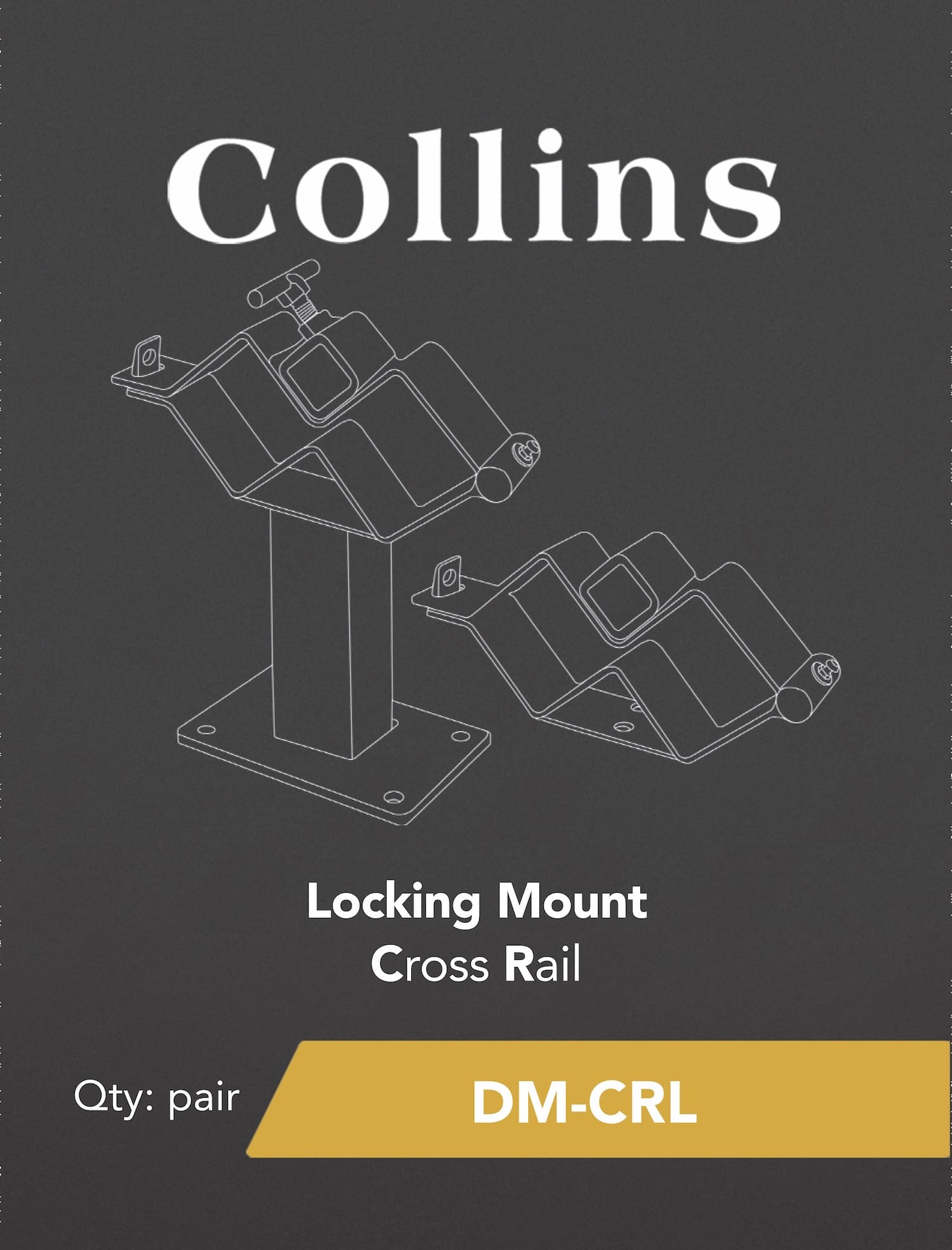 DM-CRL Cross Rail--Locking Mount – Collins Dollies Official Site