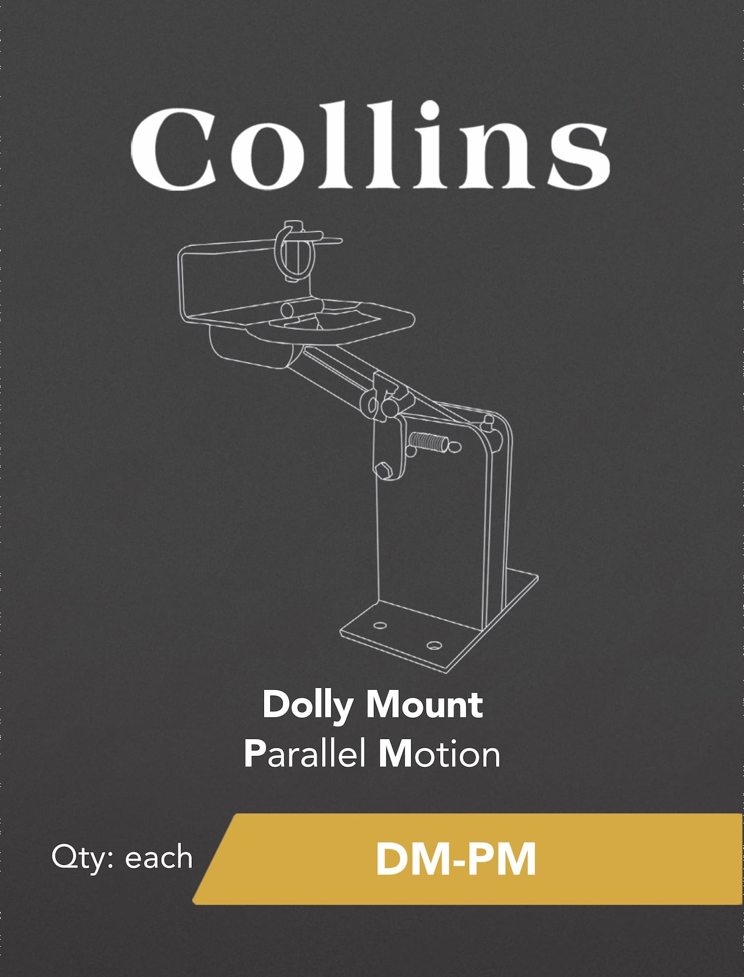 DM-PM Parallel Motion Dolly Mount – Collins Dollies Official Site